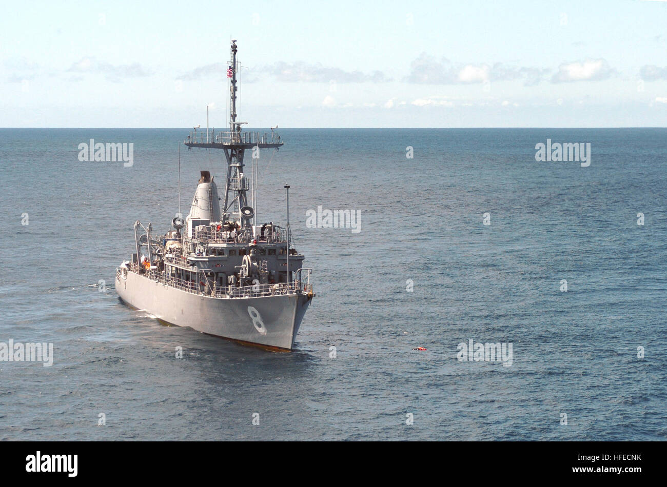 Mine warfare countermeasure ship uss devastator hi-res stock ...