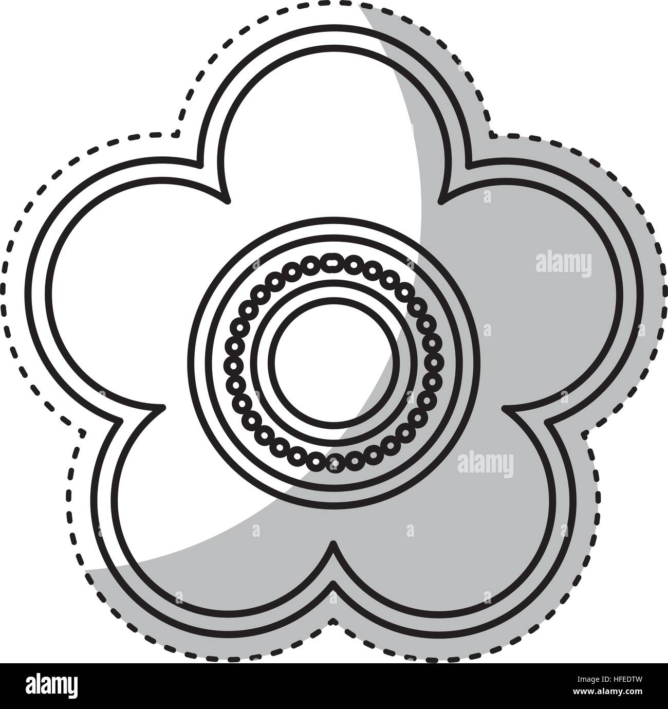 cute japanese flower icon vector illustration design Stock Vector Image ...