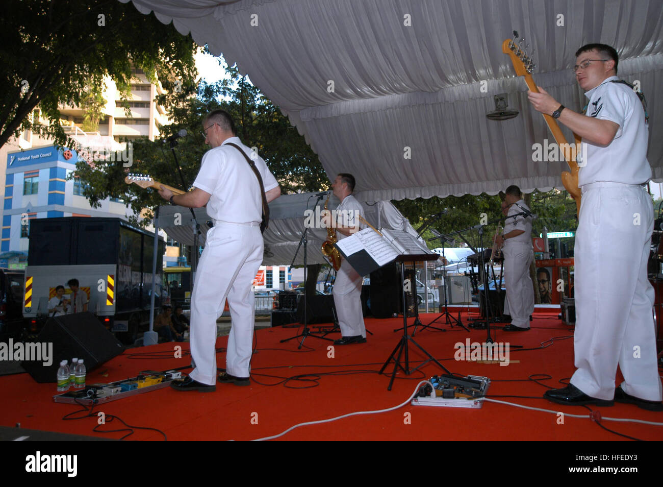 050603-N-0493B-002 Singapore (June 3, 2005) - The Seventh Fleet Band ...