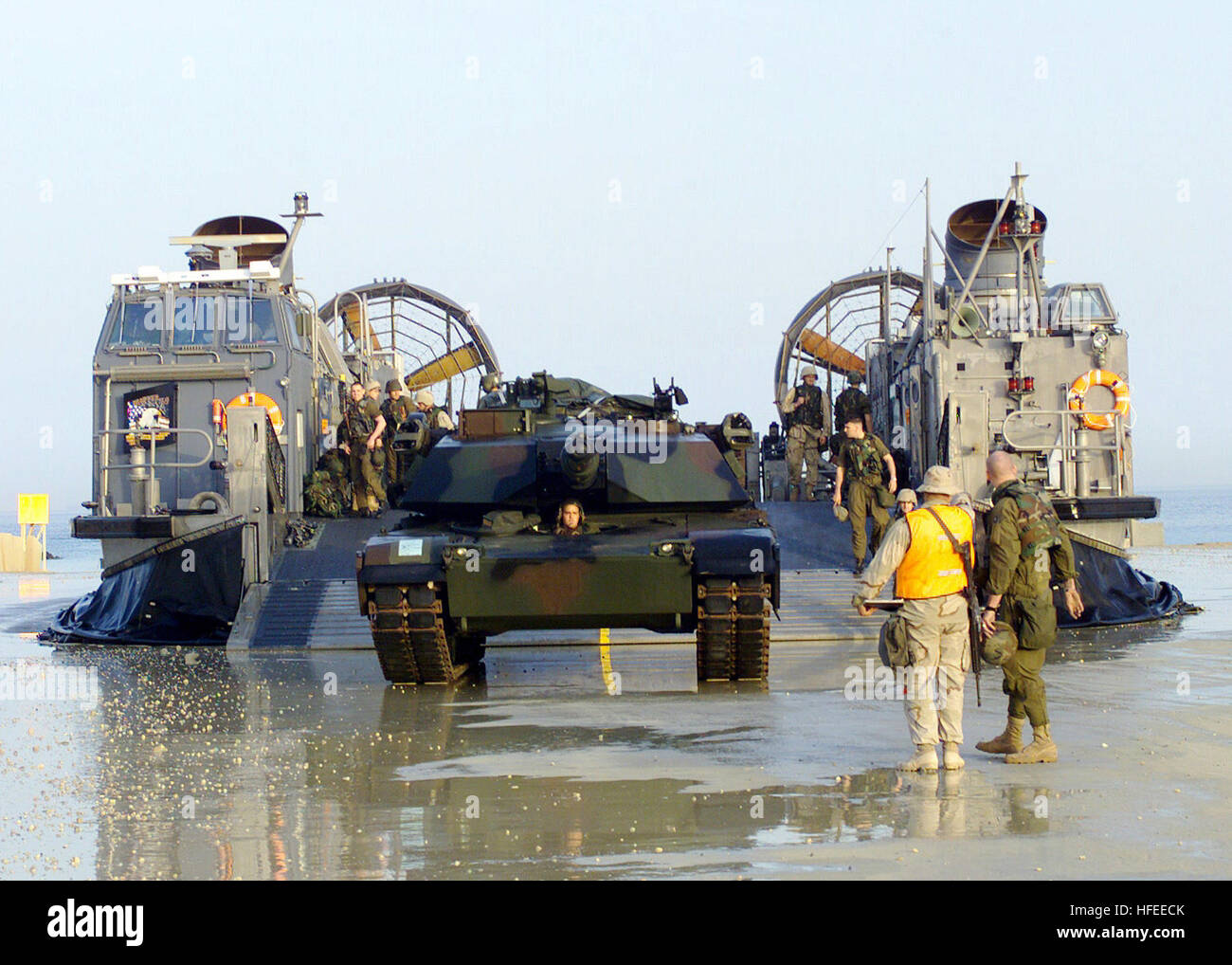 030215-N-2972R-045 Kuwait (Feb. 15, 2003) -- An M1A1 Main Battle Tank ...