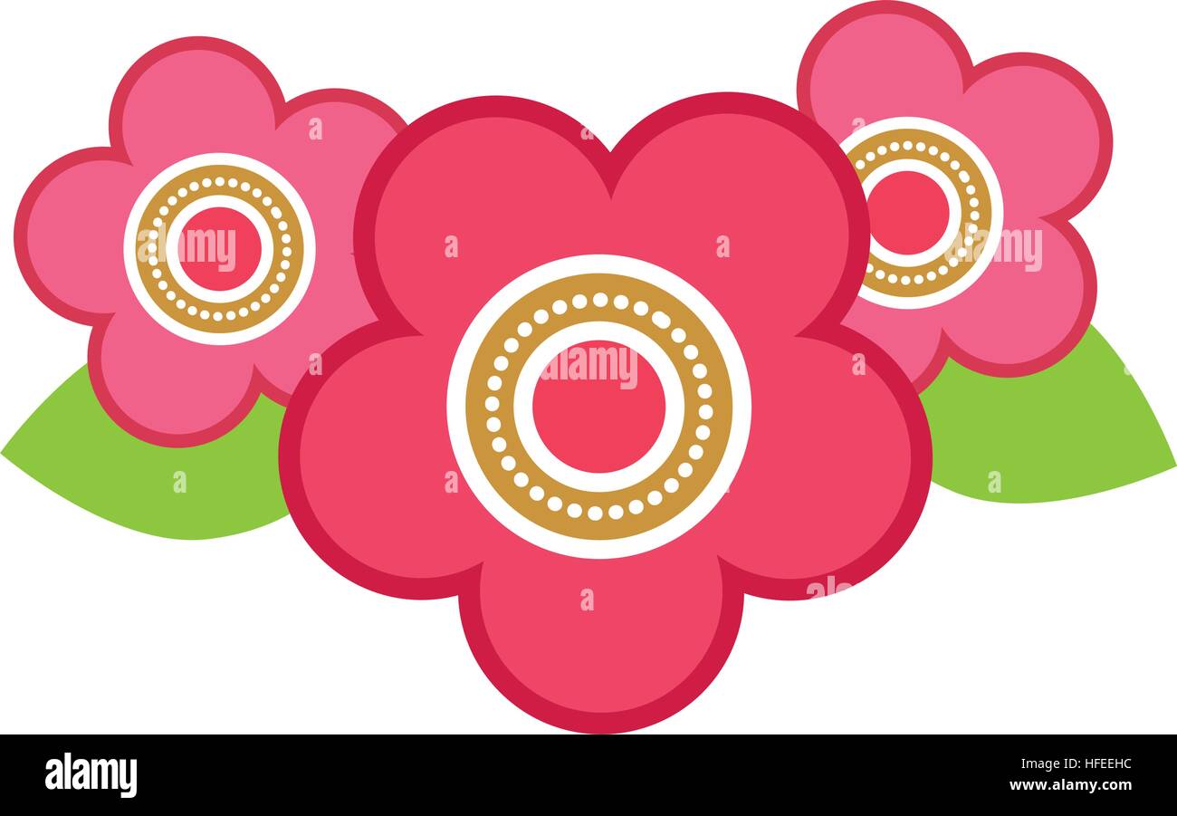 cute japanese flower icon vector illustration design Stock Vector Image ...