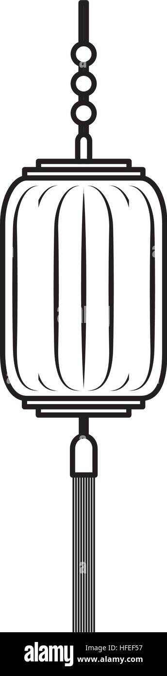 Japanese lamp traditional isolated Black and White Stock Photos ...