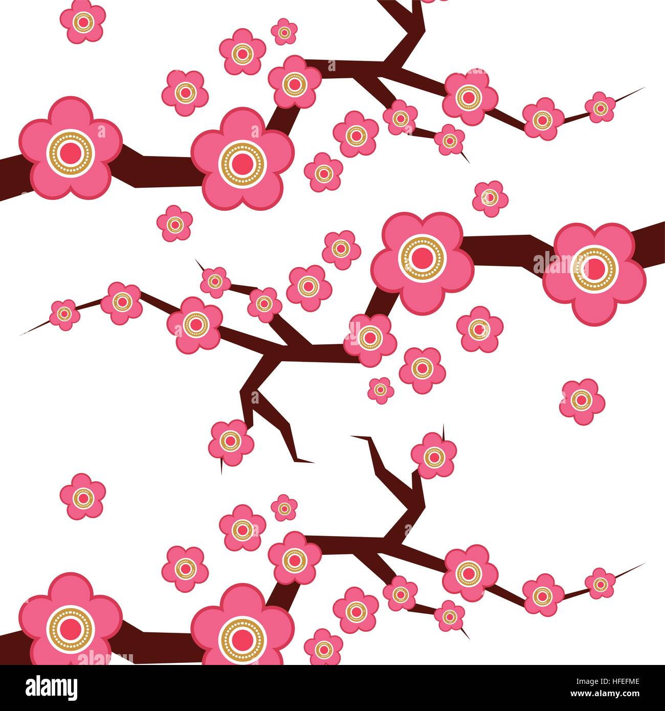Japanese Tree Blossoms Stock Vector Images - Alamy