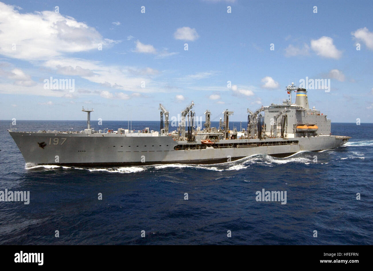 USNS Pecos (T-AO 197) conducts underway replenishment with USS Kitty ...