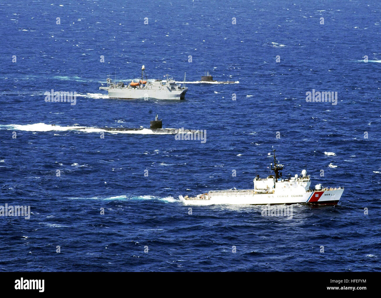 030222-N-4649C-004 Caribbean Sea (Feb. 22, 2003) -- From top, Columbian ...