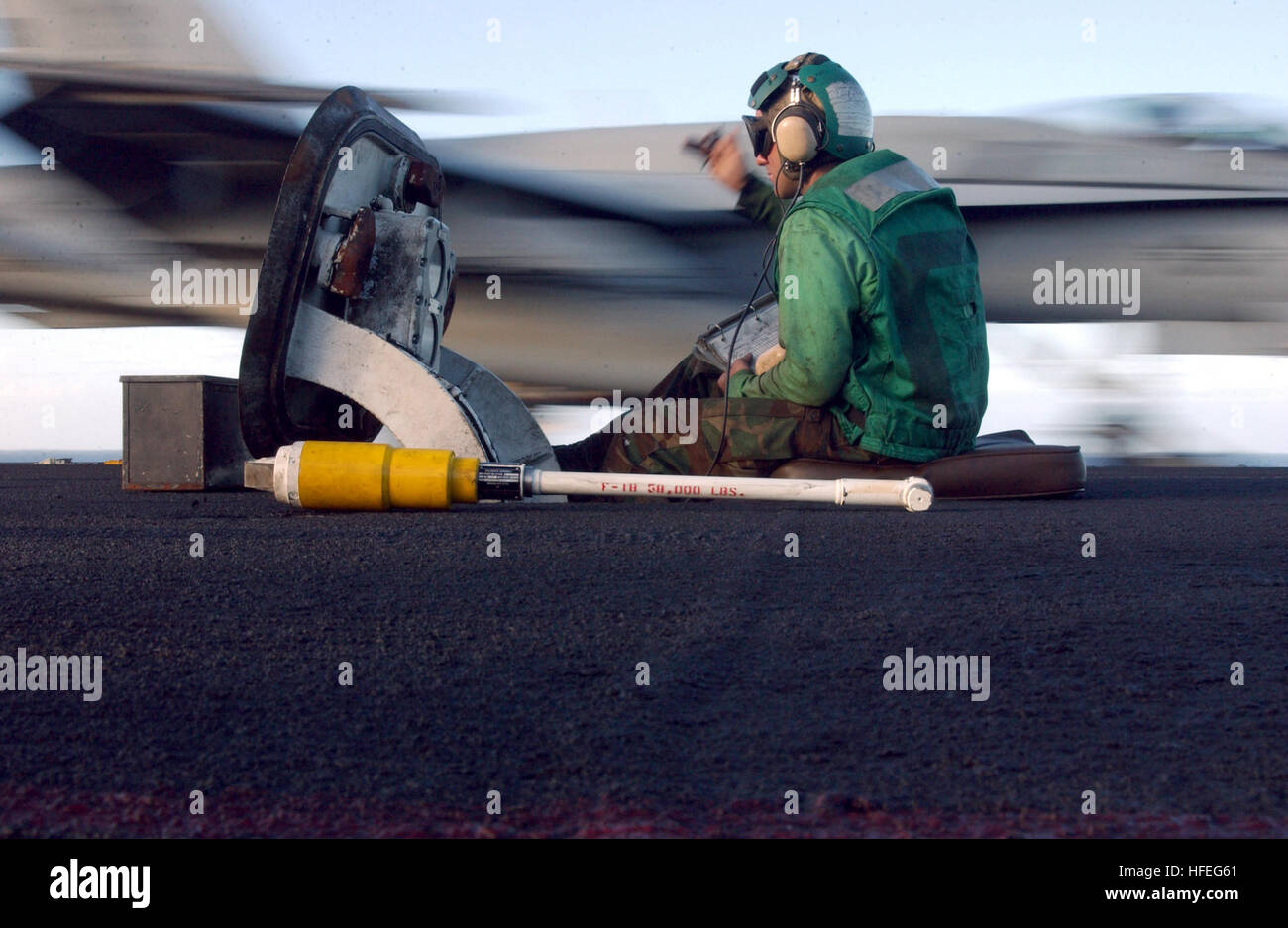 Center deck operator hi-res stock photography and images - Alamy