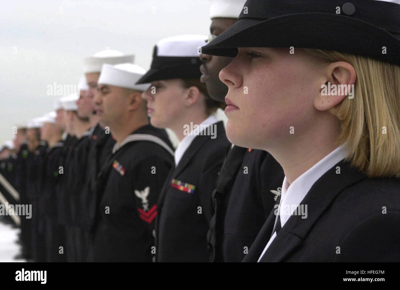 Maning the rail hi-res stock photography and images - Alamy