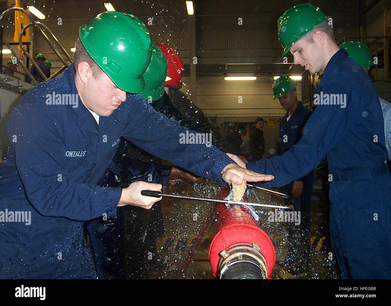 Uss buttercup damage control trainer at naval station hi-res stock ...