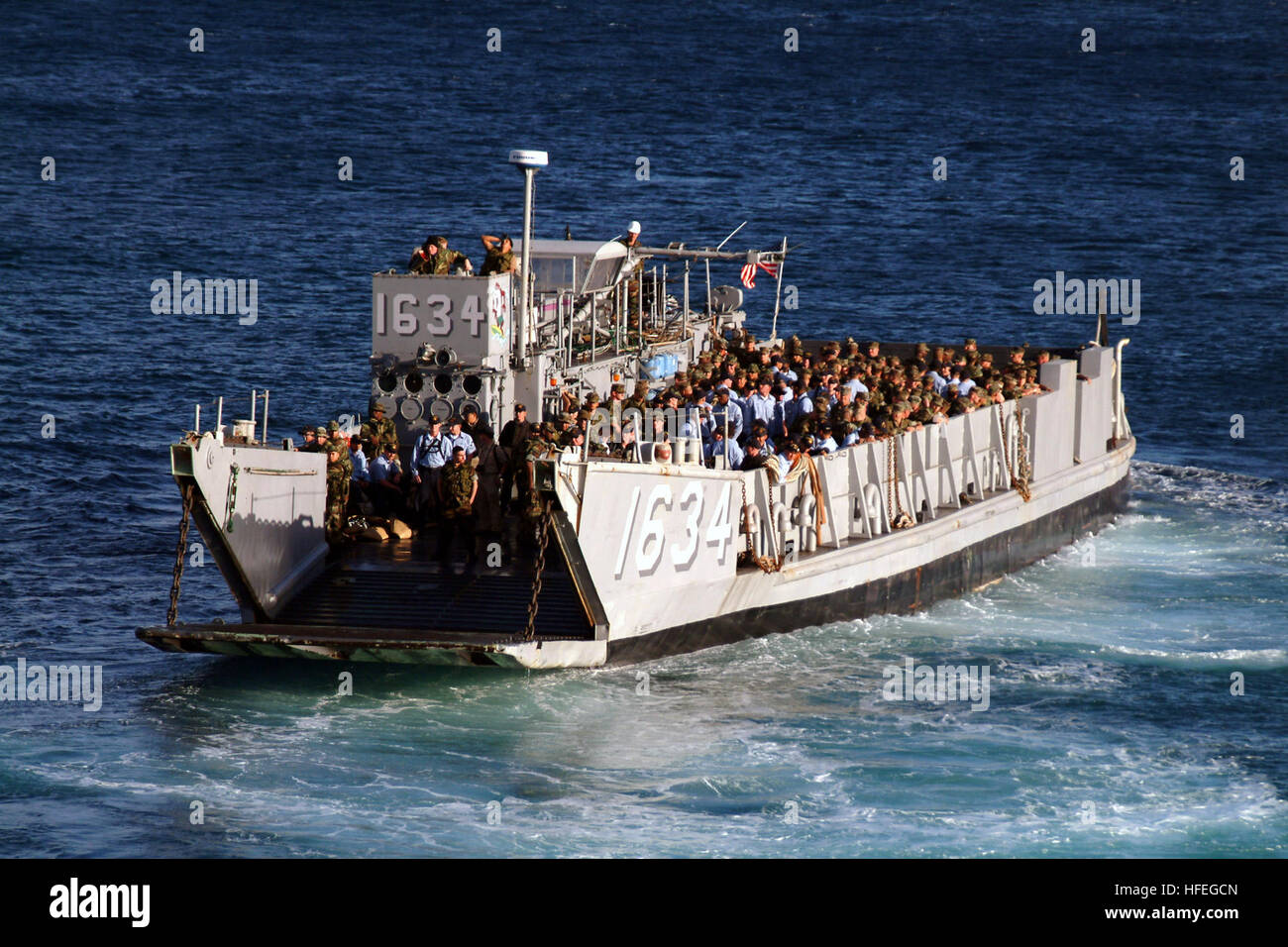 030311-N-0401E-001 Iwo Jima, Japan (Mar. 3, 2003) -- A Landing Craft ...