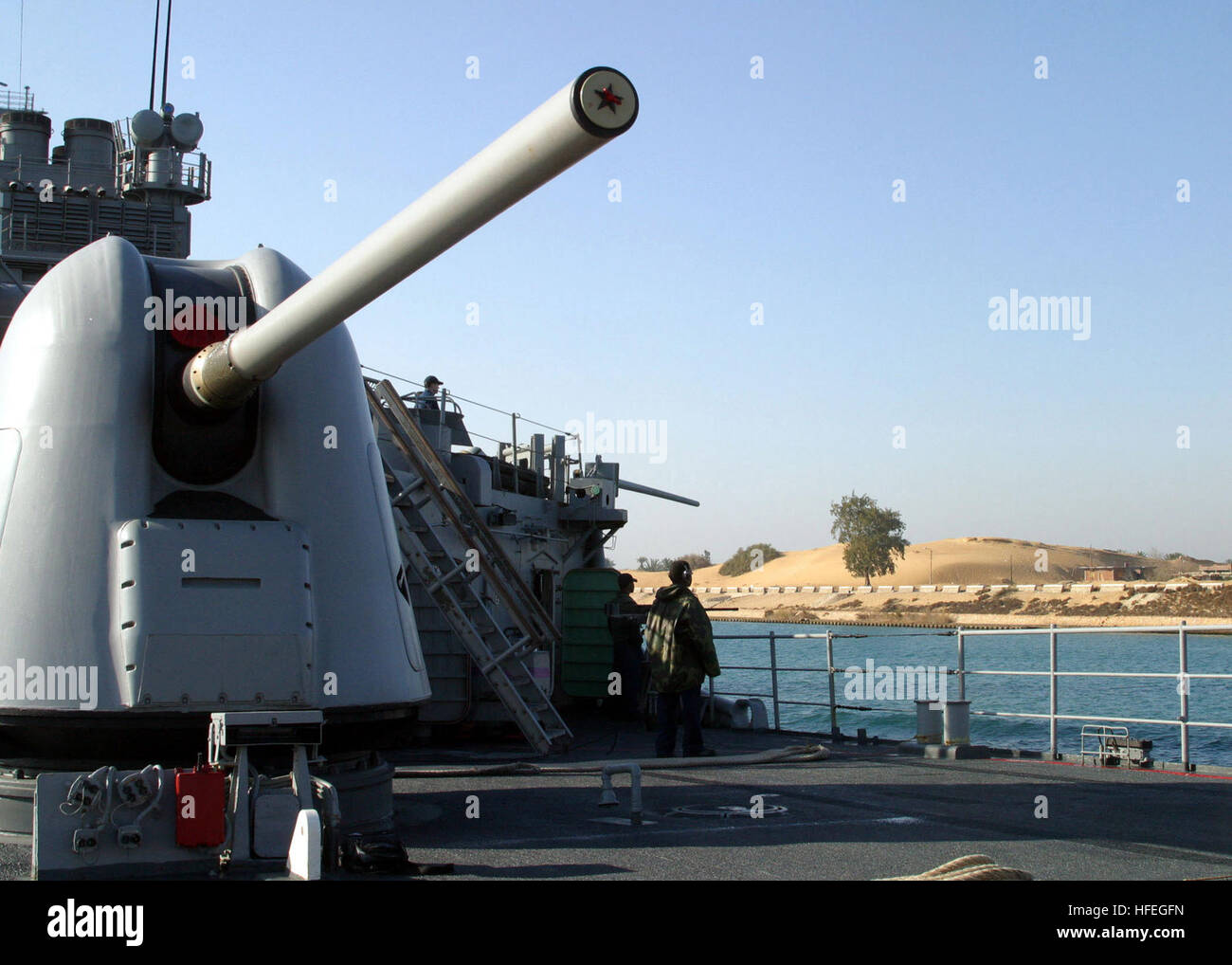 030314-N-0115R-055 Suez Canal (March 14, 2003) -- The spruance class ...