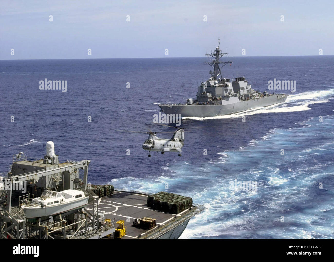 030319-N-2385R-004 Pacific Ocean (Mar. 19, 2003) -- The guided missile ...