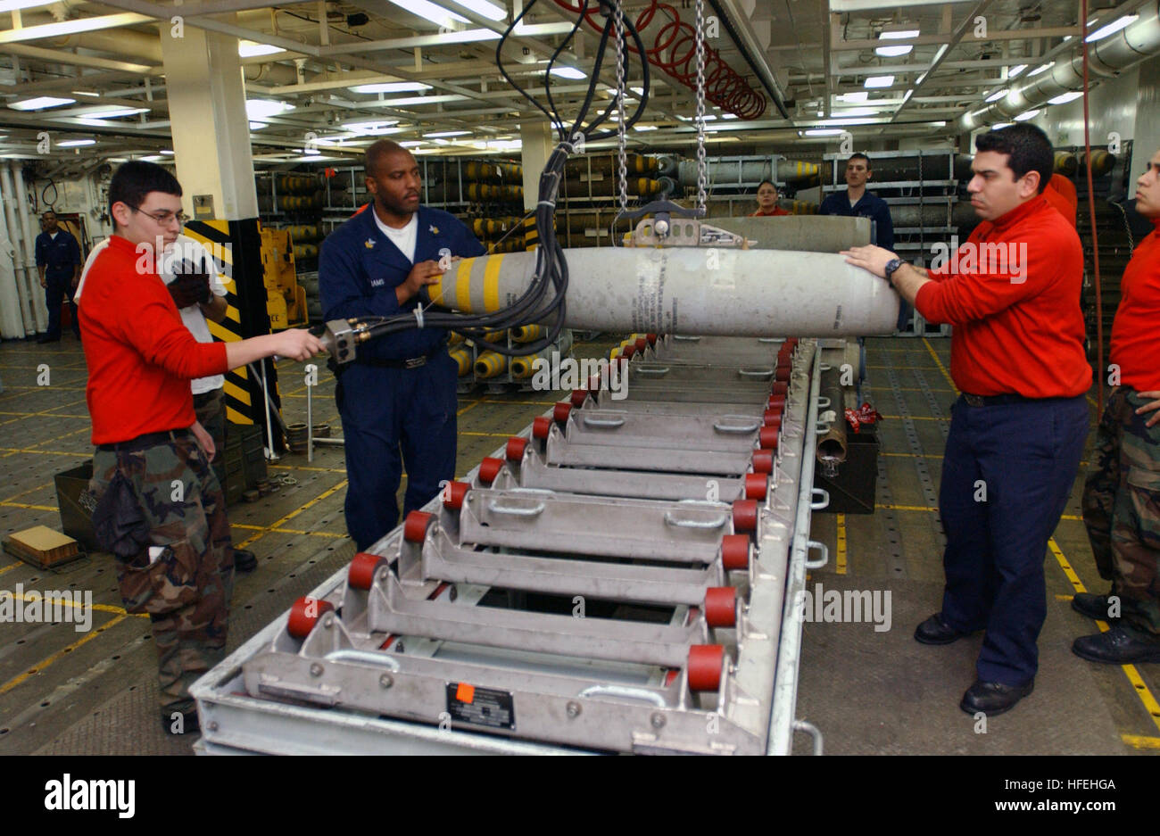 Aircraft bombs on flight deck hi-res stock photography and images - Alamy