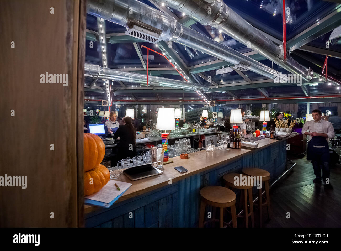 Interior Italian cuisine restaurant "Makaronniki".T Stock Photo - Alamy