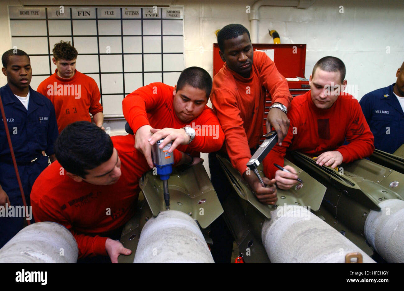 Aircraft bombs on flight deck hi-res stock photography and images - Alamy