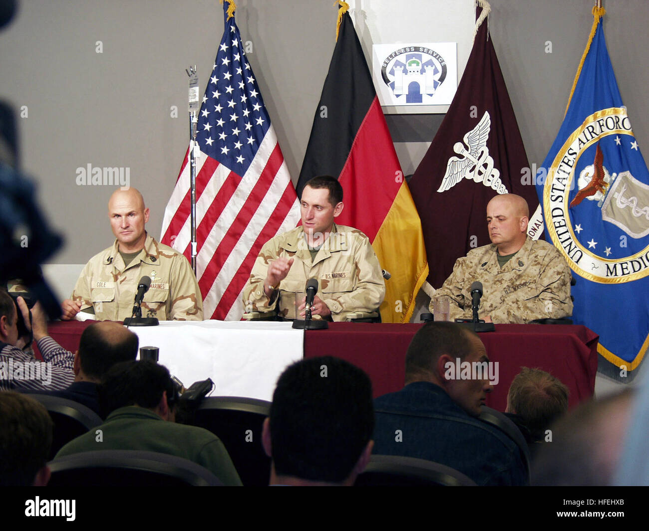 030402-D-0000B-001 Landstuhl, Germany (April 2, 2003) -- (From left) U ...