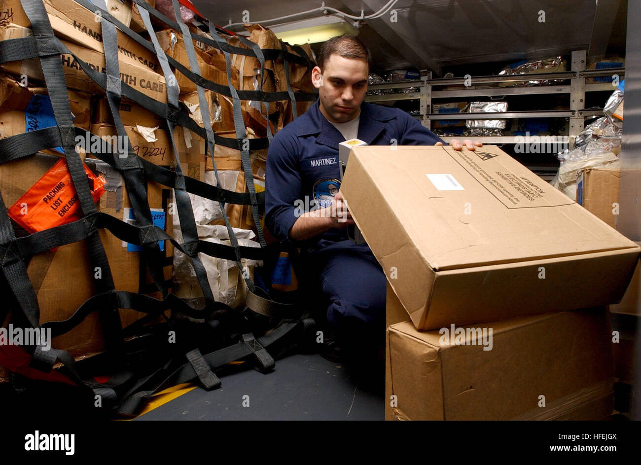 030415-N-4953E-053 Mediterranean Sea (Apr. 15, 2003) -- Airman Radames ...