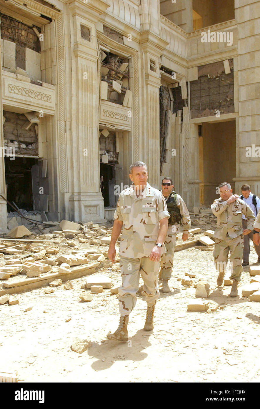 030416-D-0000D-001 Baghdad, Iraq (Apr. 16, 2003) -- Gen. Tommy Franks ...