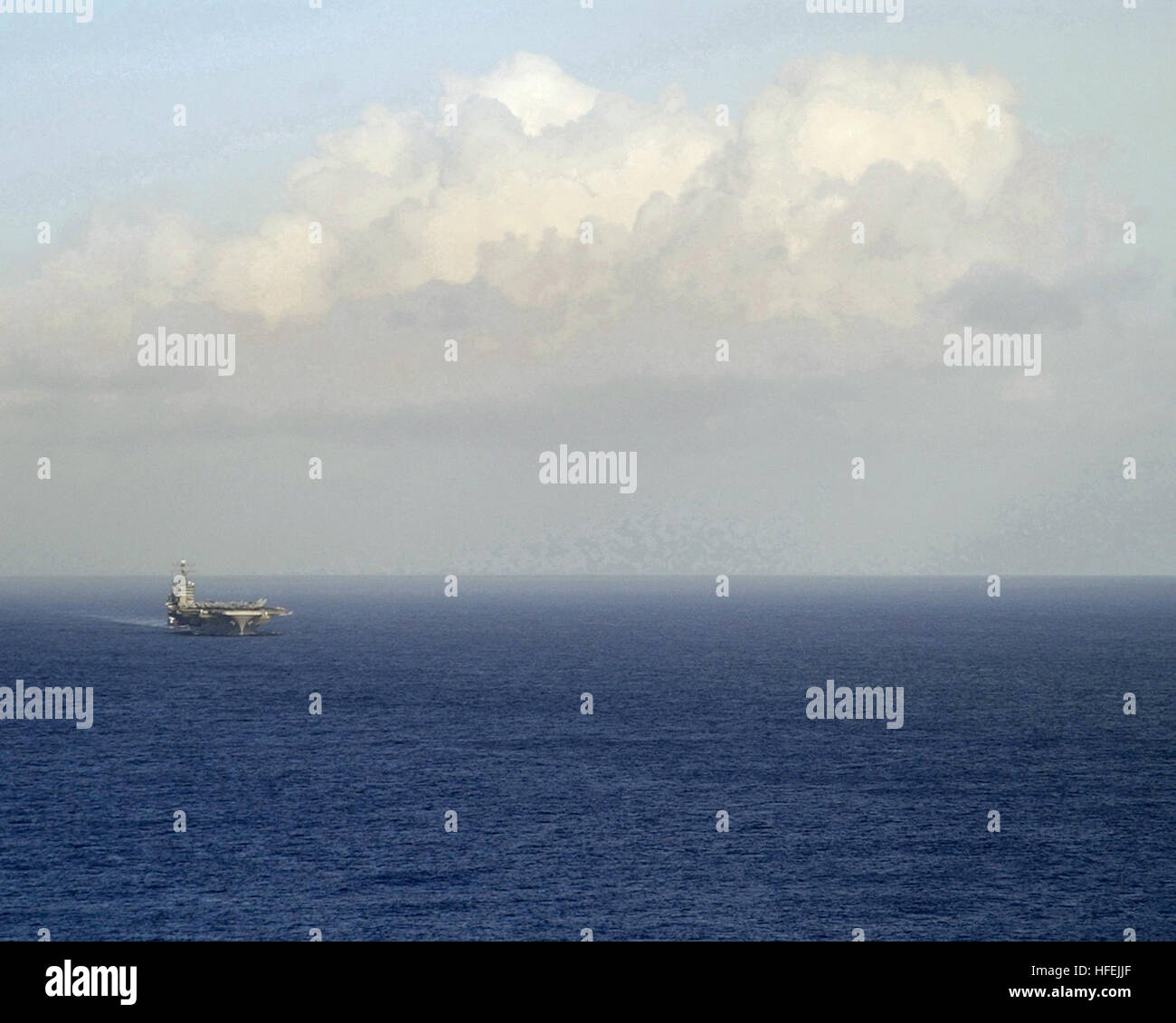 USS Carl Vinson (CVN 70) approaches Apra Harbor for a port visit while ...
