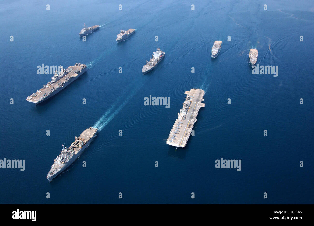 Amphibious Task Force-West, including USS Bon Homme Richard (LHD 6 ...