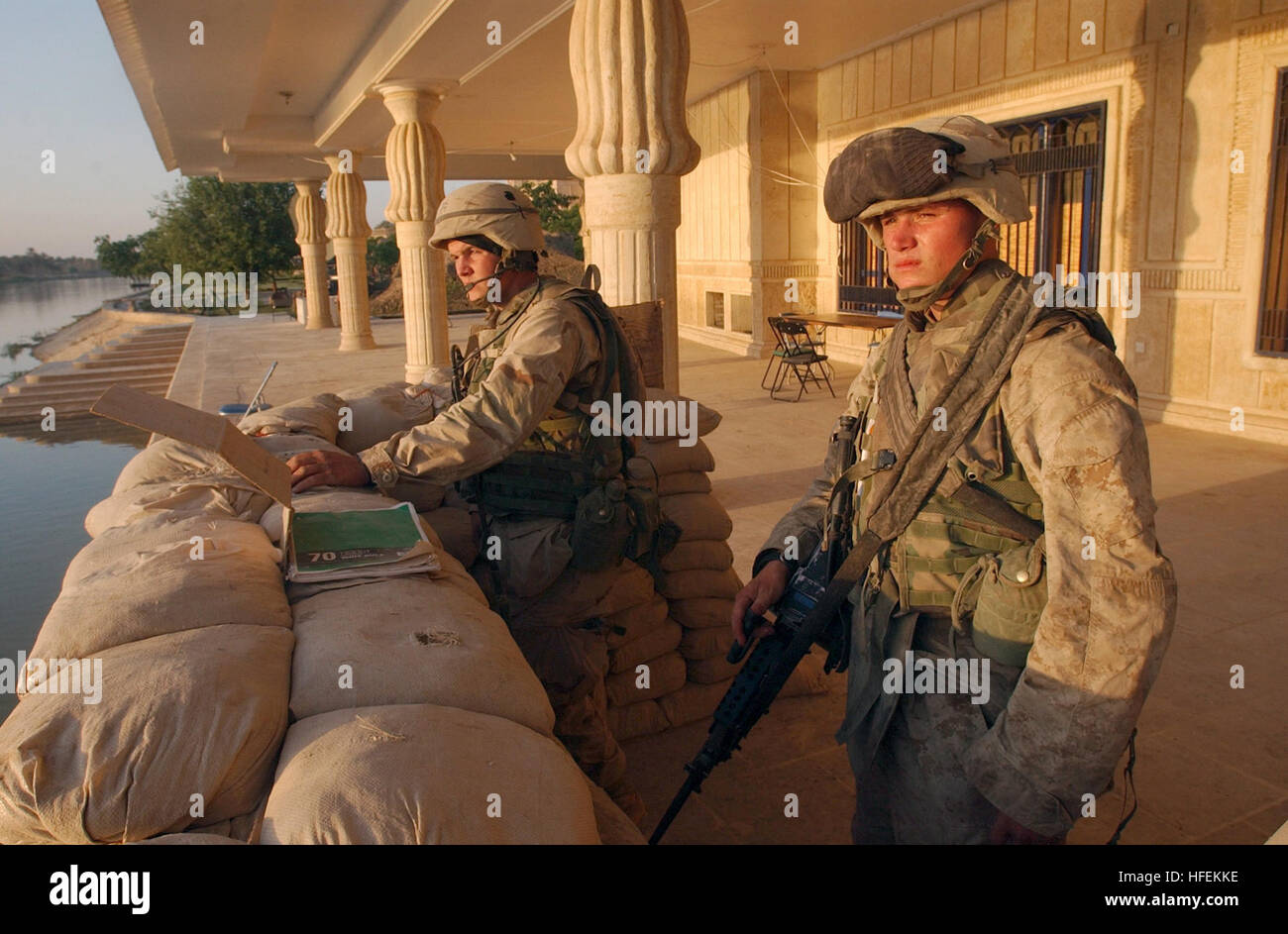 030524-N-5362A-010 Al Hillah, Iraq (May, 24th 2003) -- U.S. Marines ...