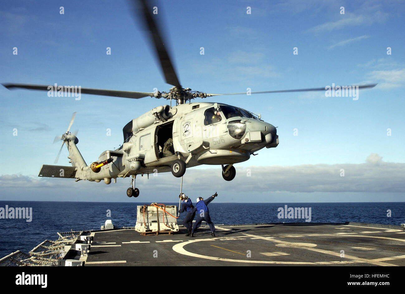 030714-N-9251B-143 Pacific Ocean (Jul. 14, 2003) -- A SH-60B assigned ...