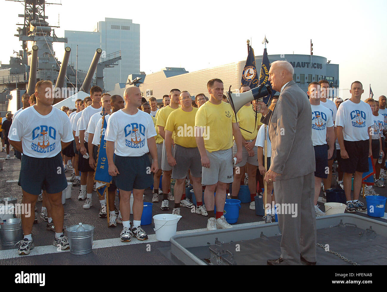 030820-N-9809D-002 Norfolk, Va. (Aug. 20, 2003) -- Former Master Chief ...