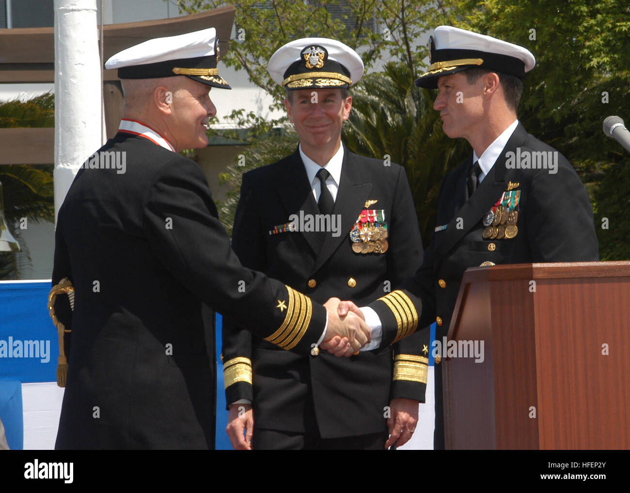 Change of command ceremonym commander fleet activities sasebo hi-res ...