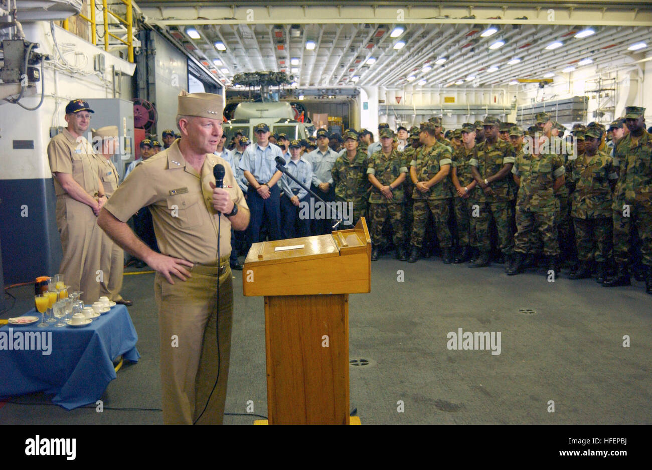 031007 N 2420k 006 Aboard Uss Essex Lhd 2 Oct 7 2003 Vice Admiral Gerald L Hoewing