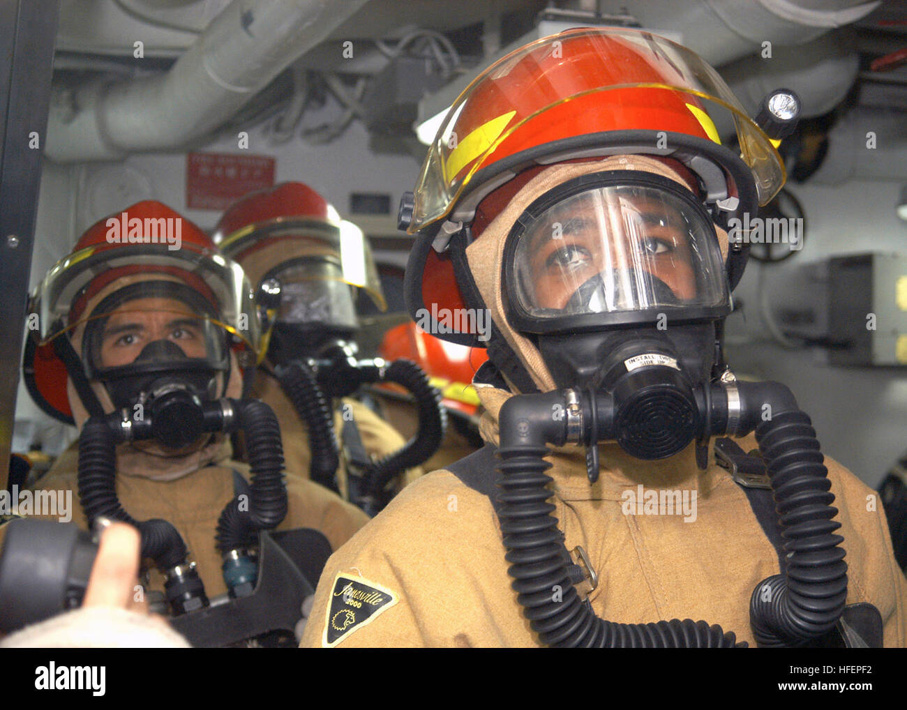Engine room fire drill hi-res stock photography and images - Alamy