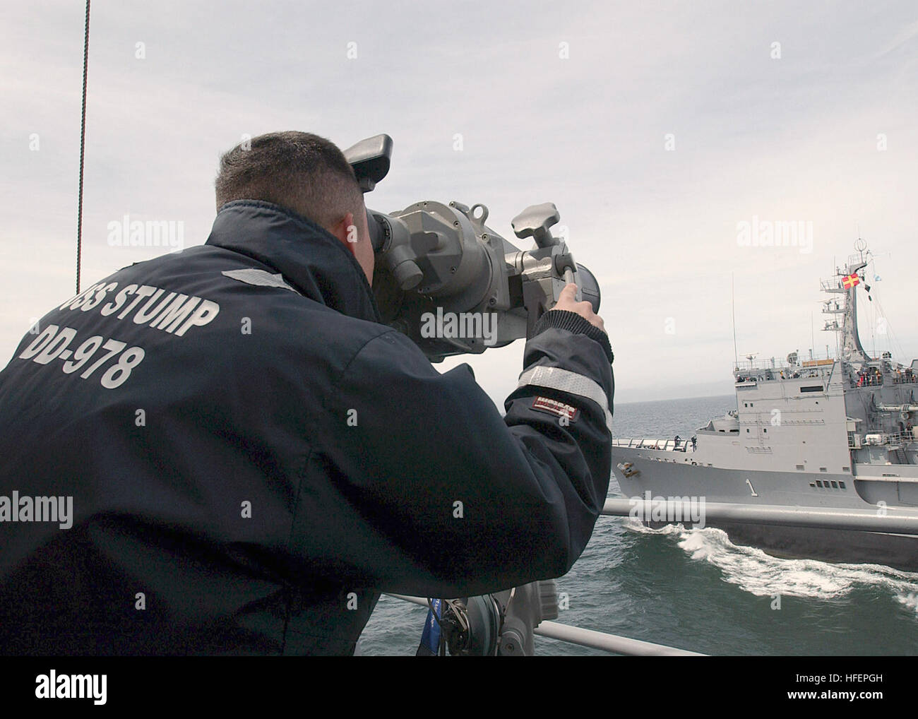031017-N-2779T-004 At sea aboard USS Stump (DD 978) Oct. 17, 2003 -- A ...