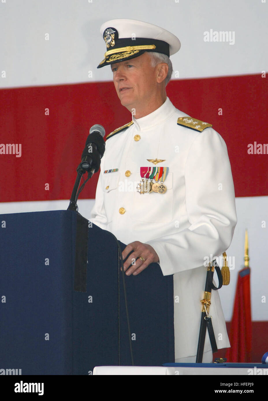 Commander naval reserve force change of command hi-res stock ...