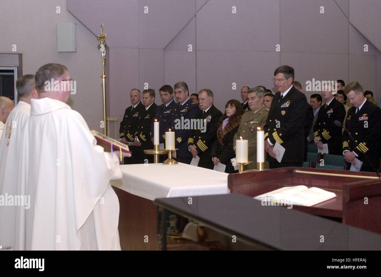 Memorial services were held at the U.S. Navy Chapel in Naples, Italy ...