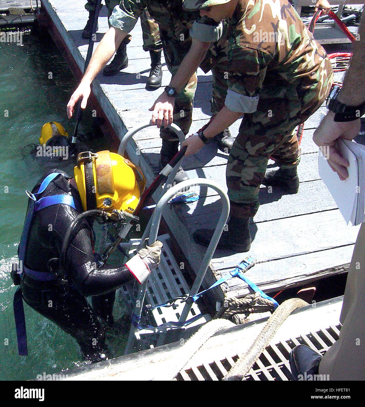 Chief Hospital Corpsman completes an MK-21 dive at Naval Station San ...