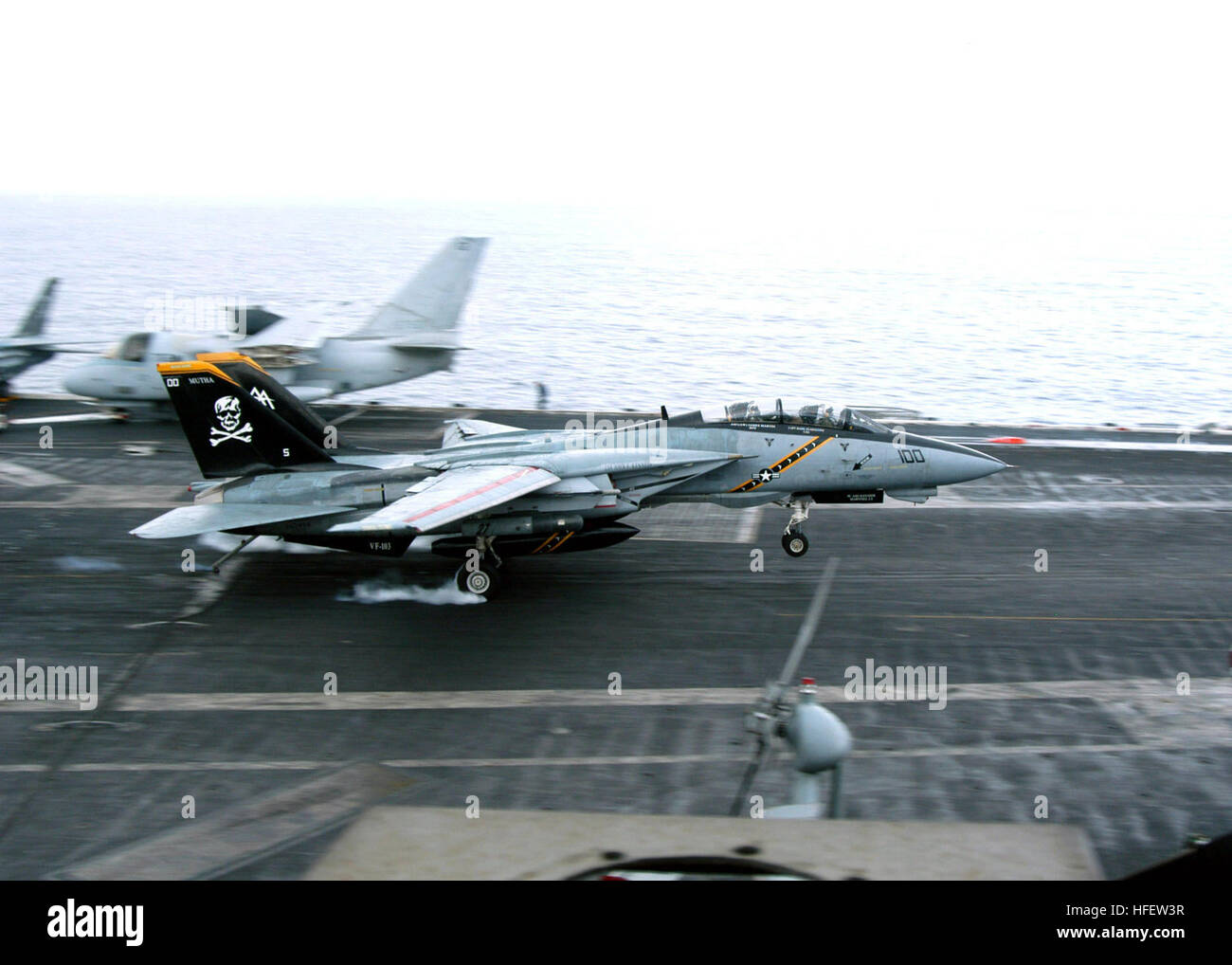 040224-N-7695R-002 Atlantic Ocean (Feb. 24, 2004) – A F-14 Tomcat assigned to the "Jolly Rogers ...