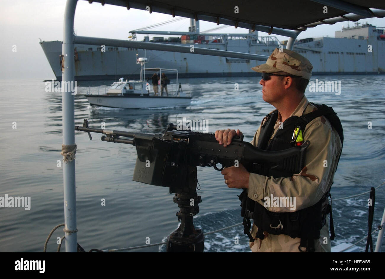 040301-N-0743B-145 Ash-Shu’aibah, Kuwait (Mar. 1, 2004) – Gunner’s Mate ...