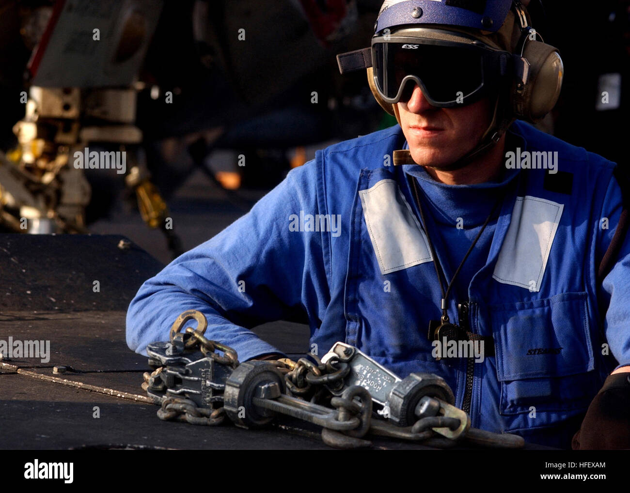 Us navy flight deck tractor hi-res stock photography and images - Alamy