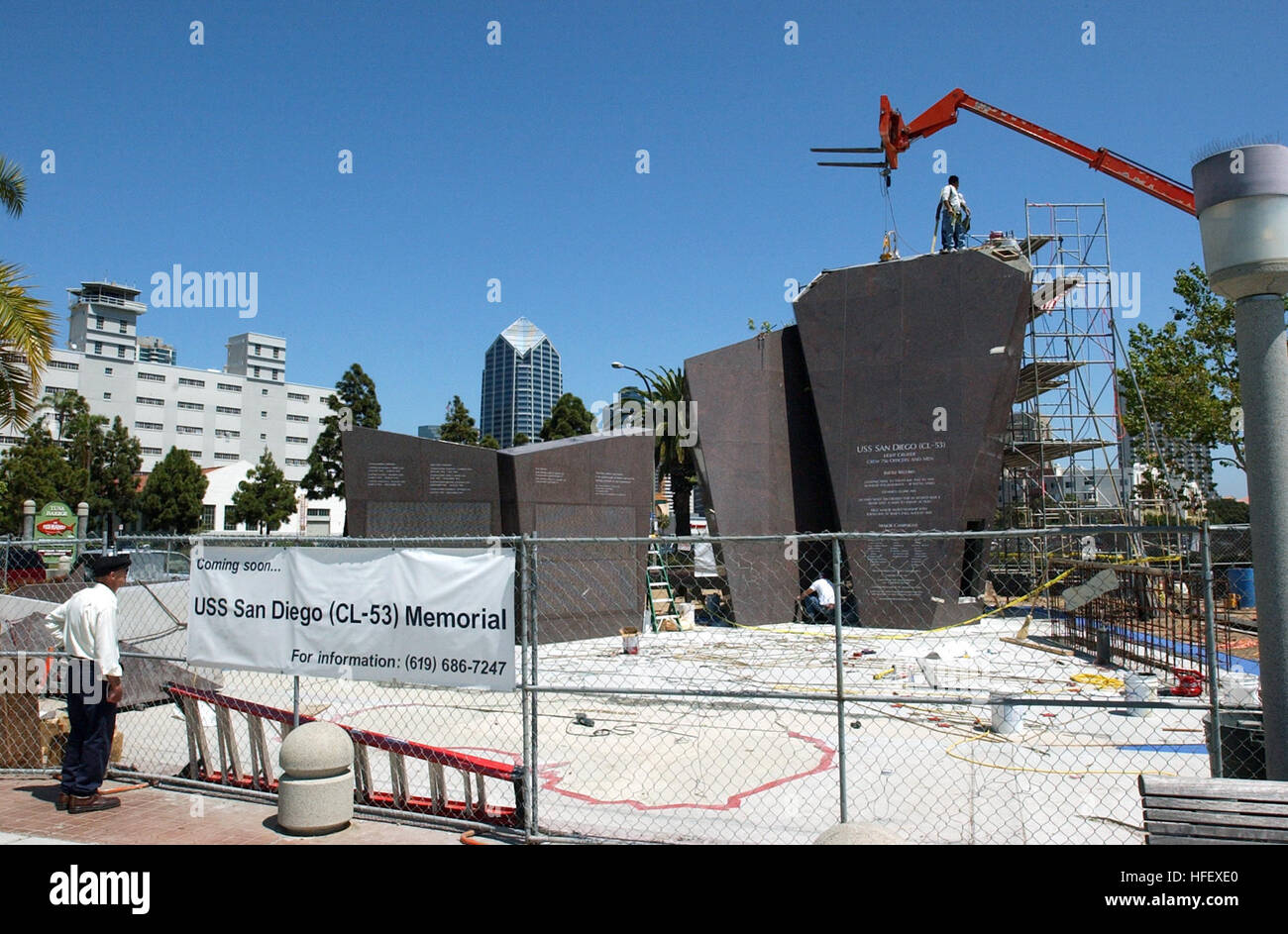 The USS San Diego (CL-53) memorial nears completion on San Diego's ...