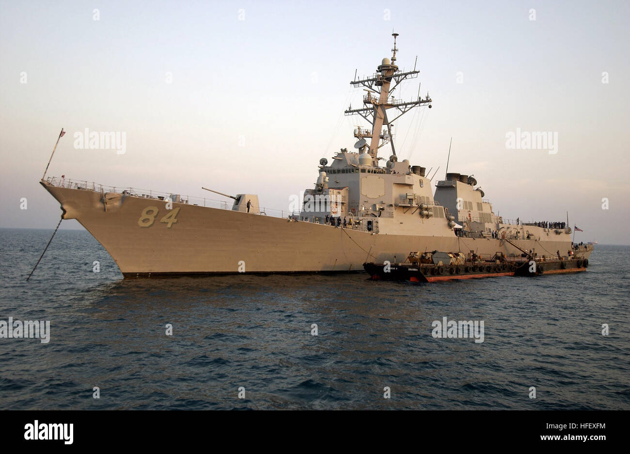 The crew of guided-missile destroyer USS Bulkeley (DDG 84), an Arleigh ...