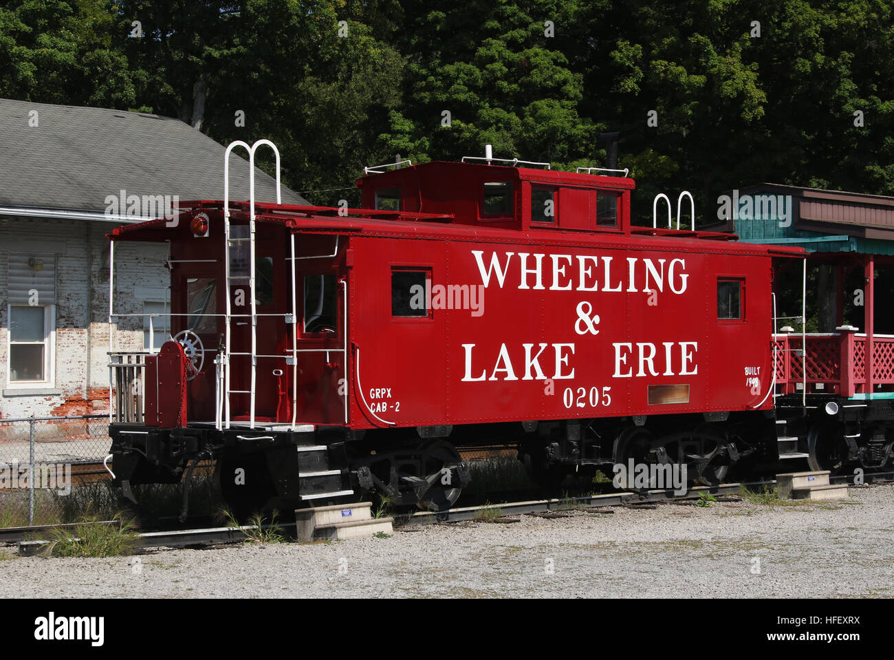 Wheeling & Lake Erie Caboose 0205. Built in 1948. Greenville Railroad ...