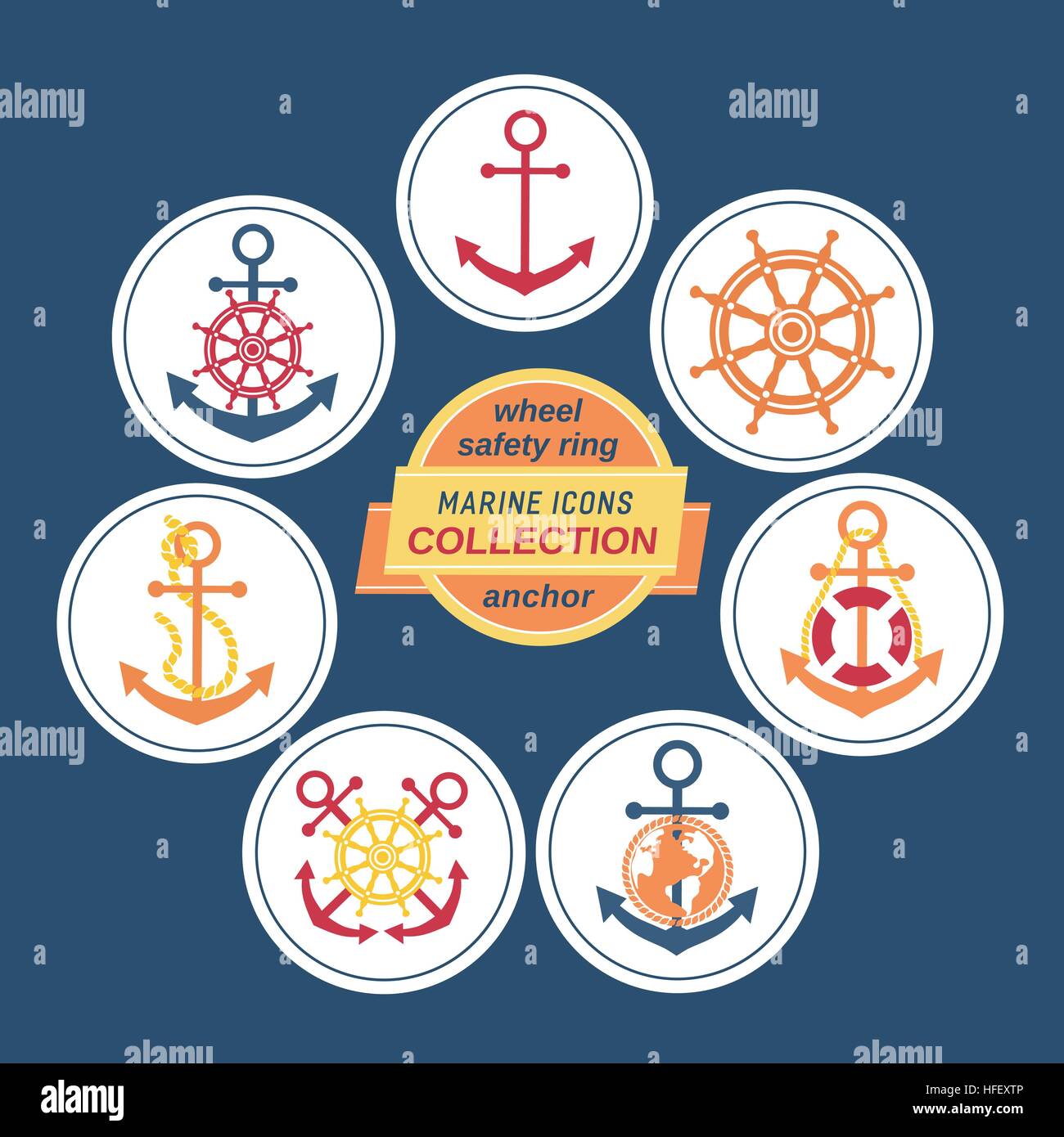 Set of icons in circles Stock Vector Image & Art - Alamy