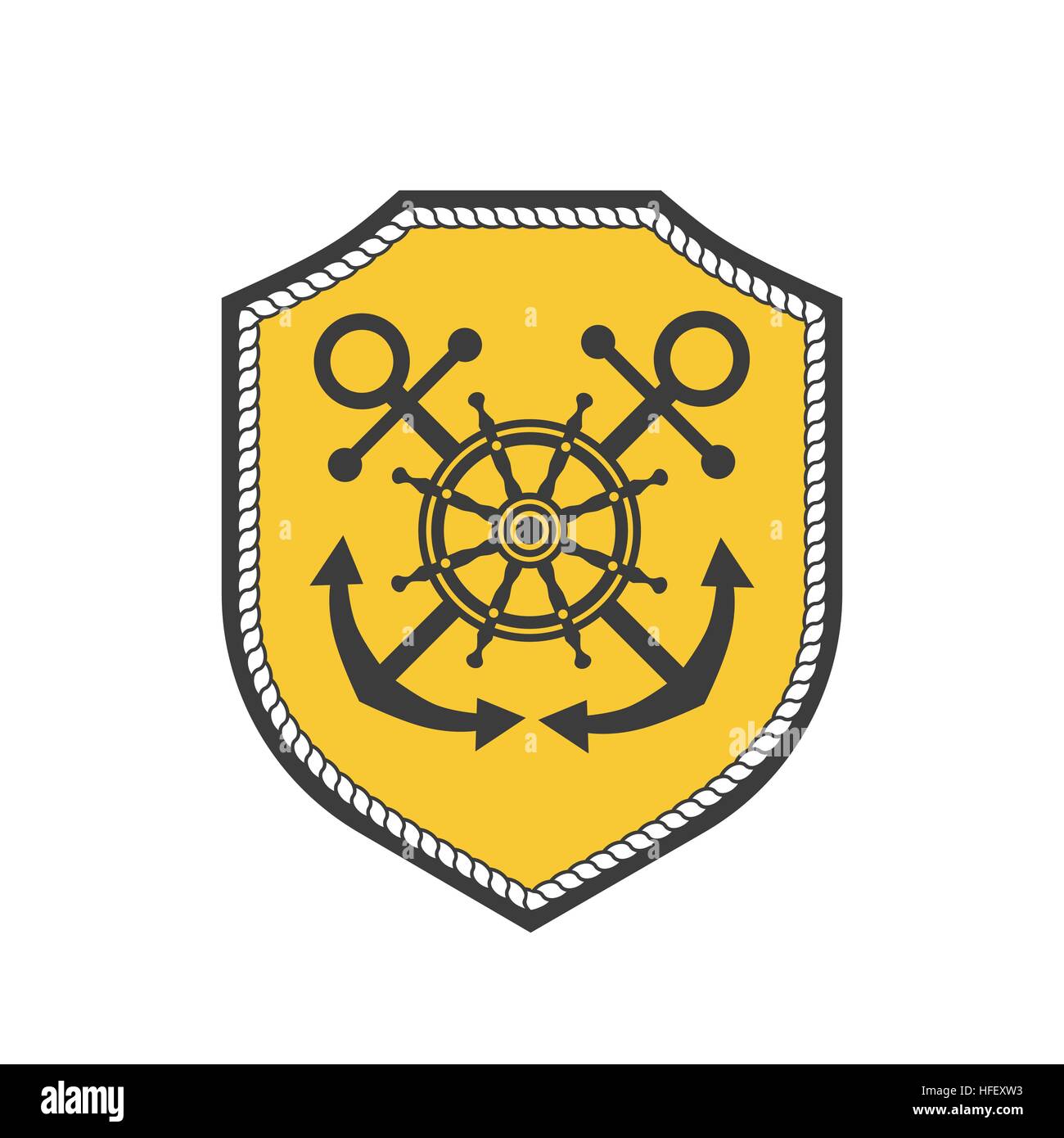 Maritime heraldic emblem Stock Vector Image & Art - Alamy
