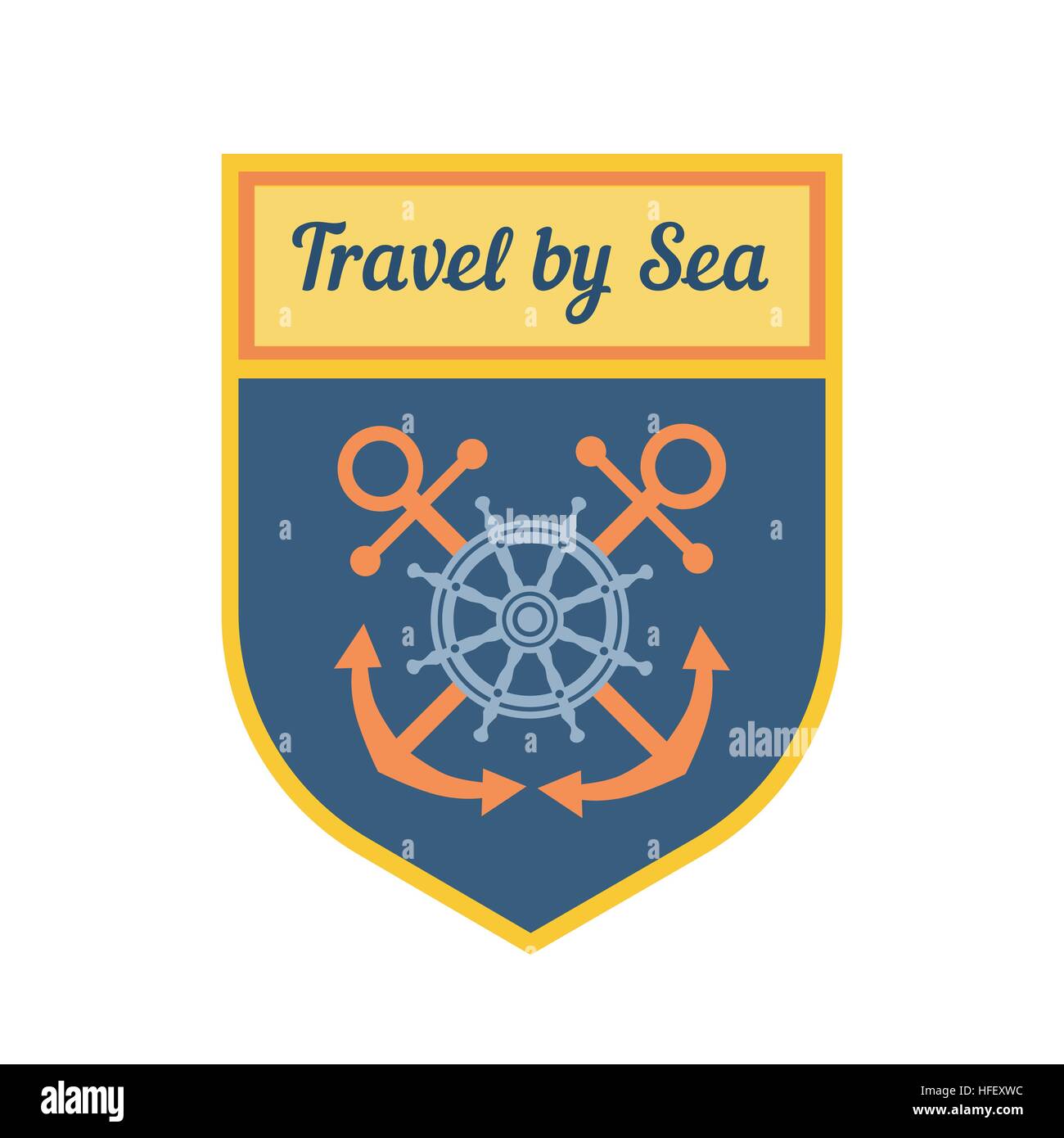 Maritime heraldic emblem Stock Vector Image & Art - Alamy