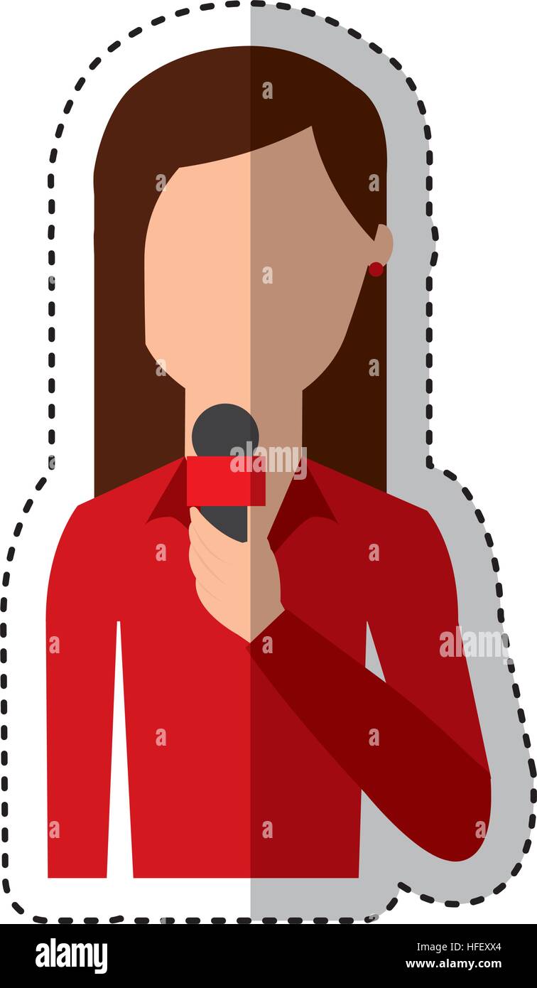 news presenter avatar character vector illustration design Stock Vector ...