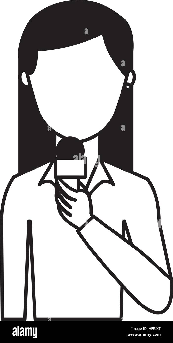 news presenter avatar character vector illustration design Stock Vector ...