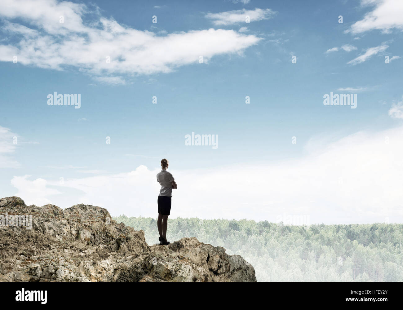 Achieving top of success Stock Photo - Alamy