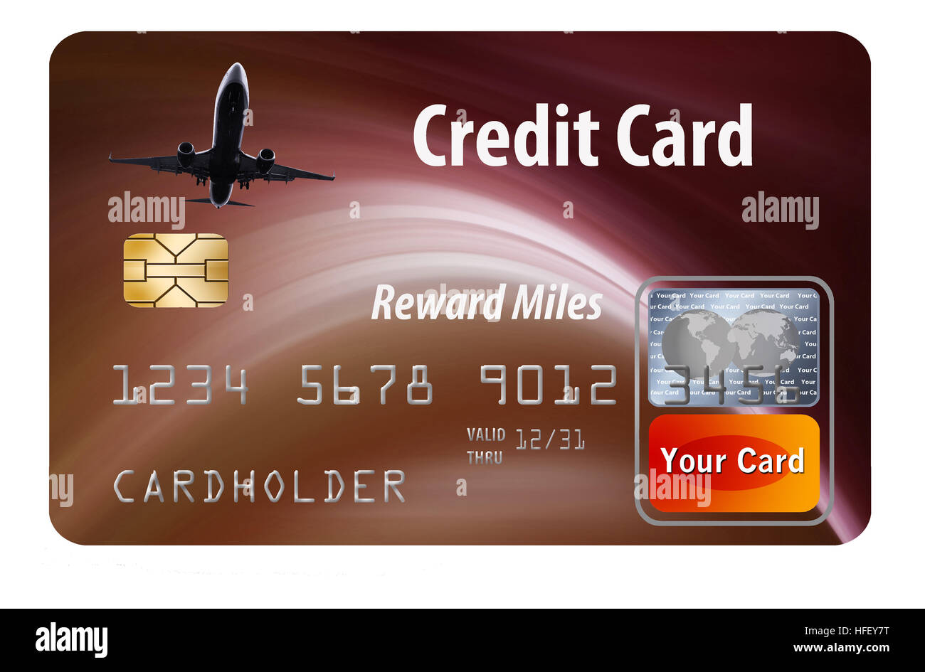 Air miles reward credit card isolated on white Stock Photo - Alamy