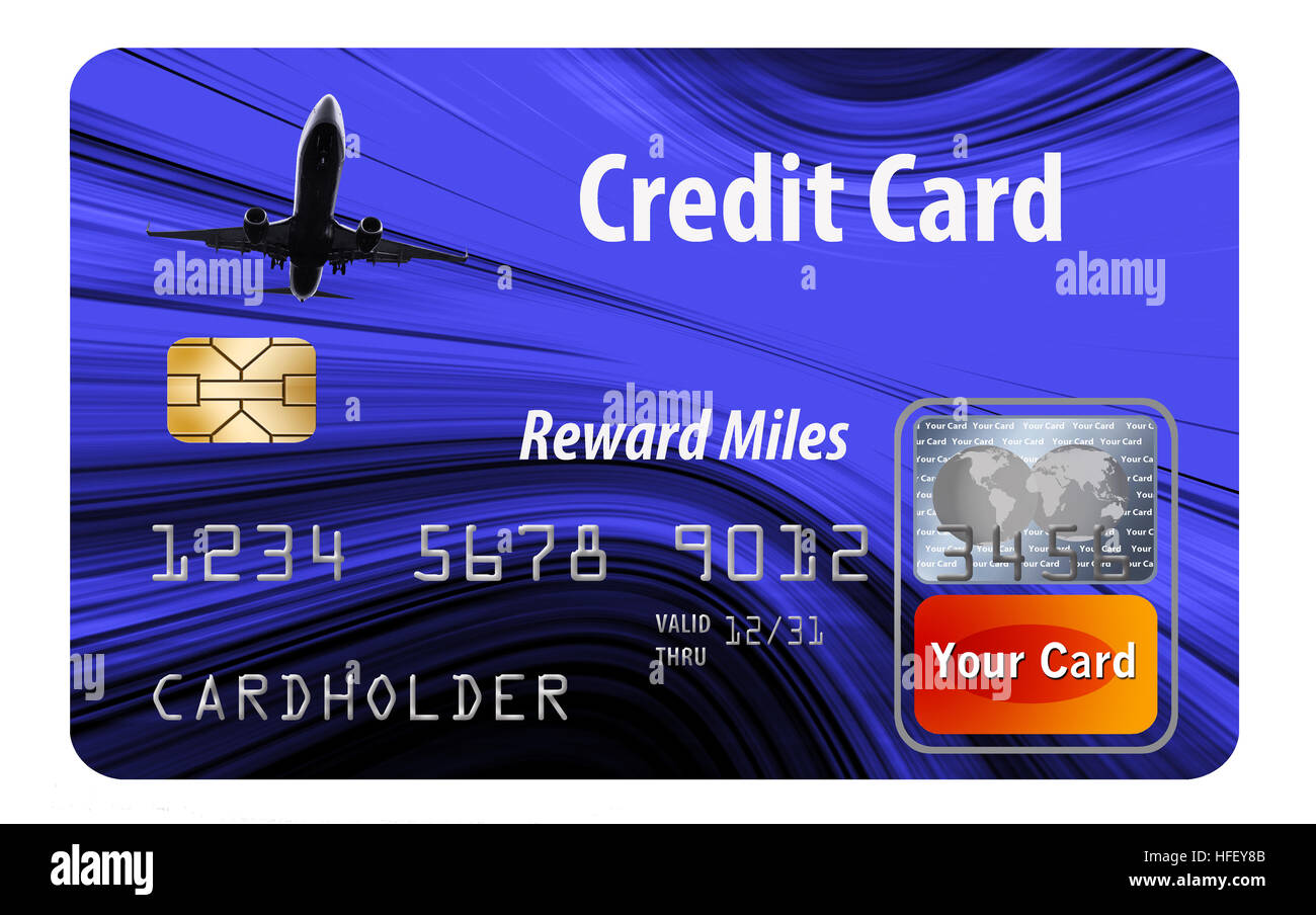 Air miles reward credit card isolated on white Stock Photo - Alamy