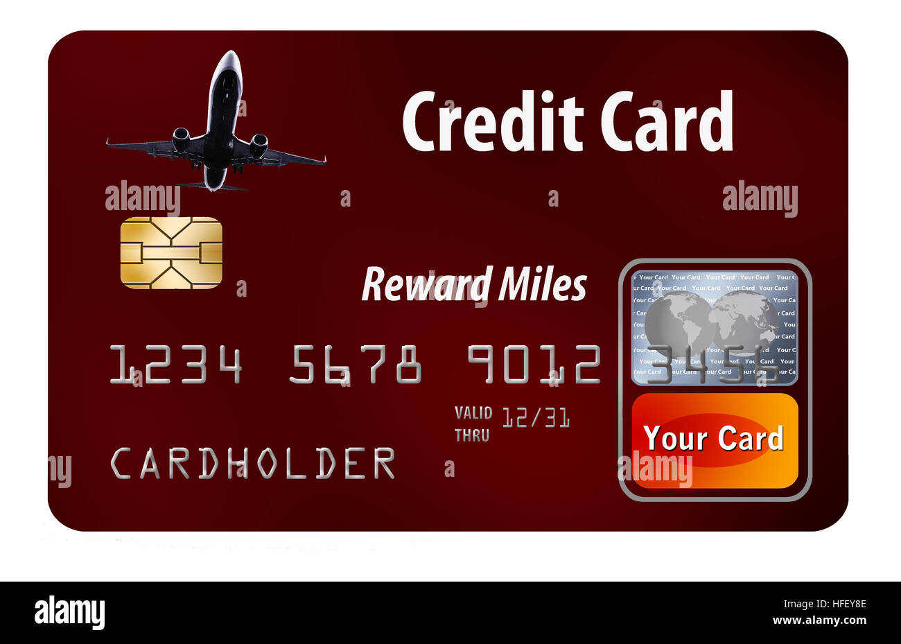 Air miles reward credit card isolated on white Stock Photo - Alamy