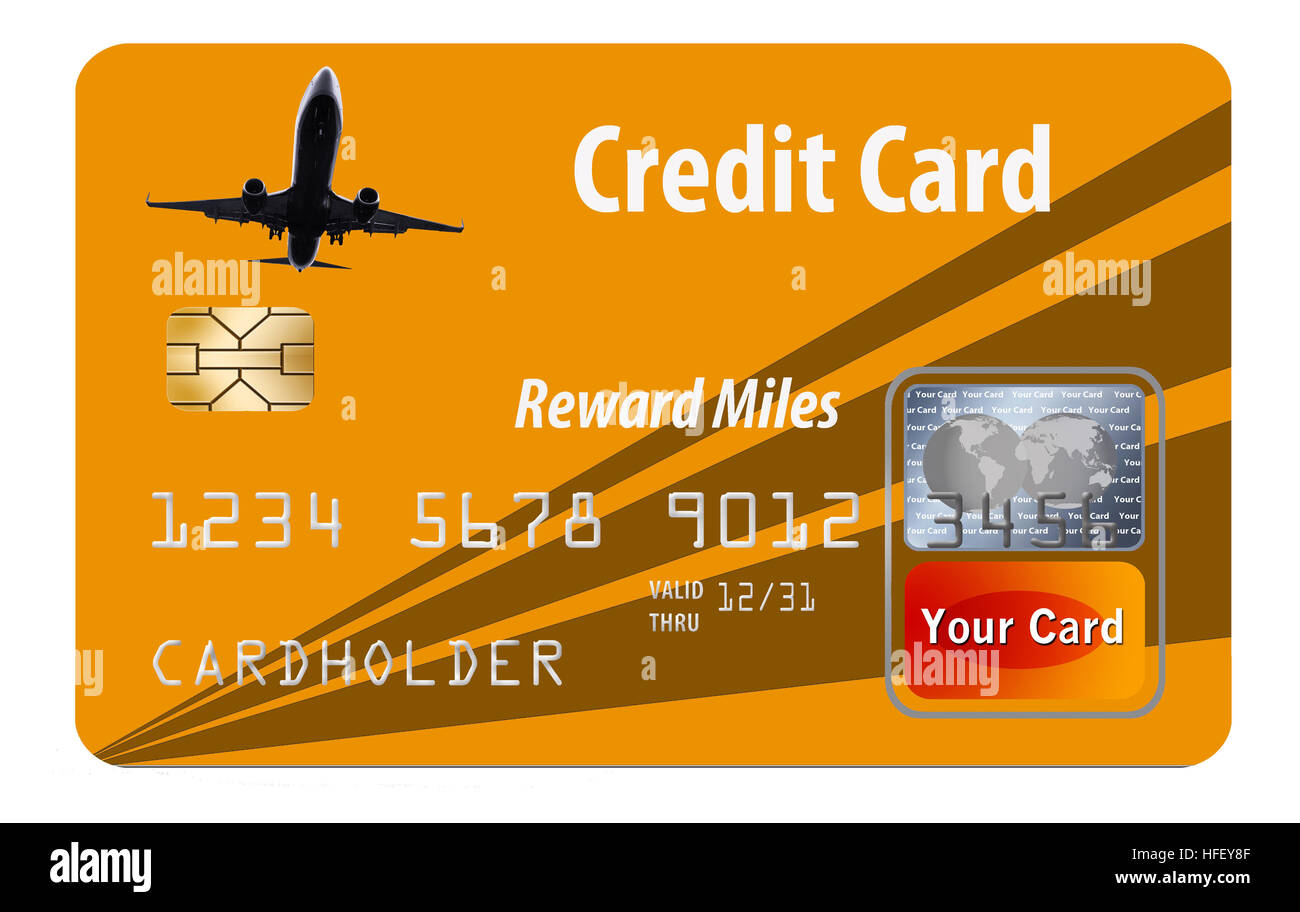 Air miles reward credit card isolated on white Stock Photo - Alamy