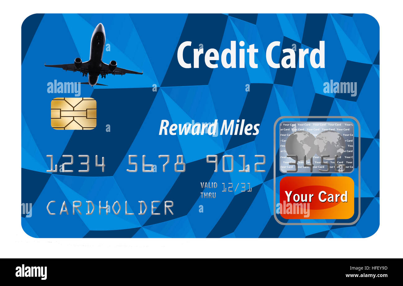 Air miles reward credit card isolated on white Stock Photo - Alamy